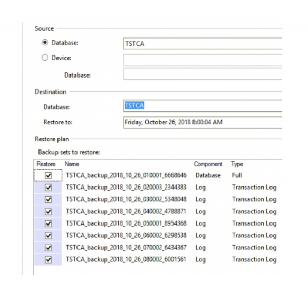 How to Restore Transaction Log Backups in SQL Server 2016 to a Specific ...