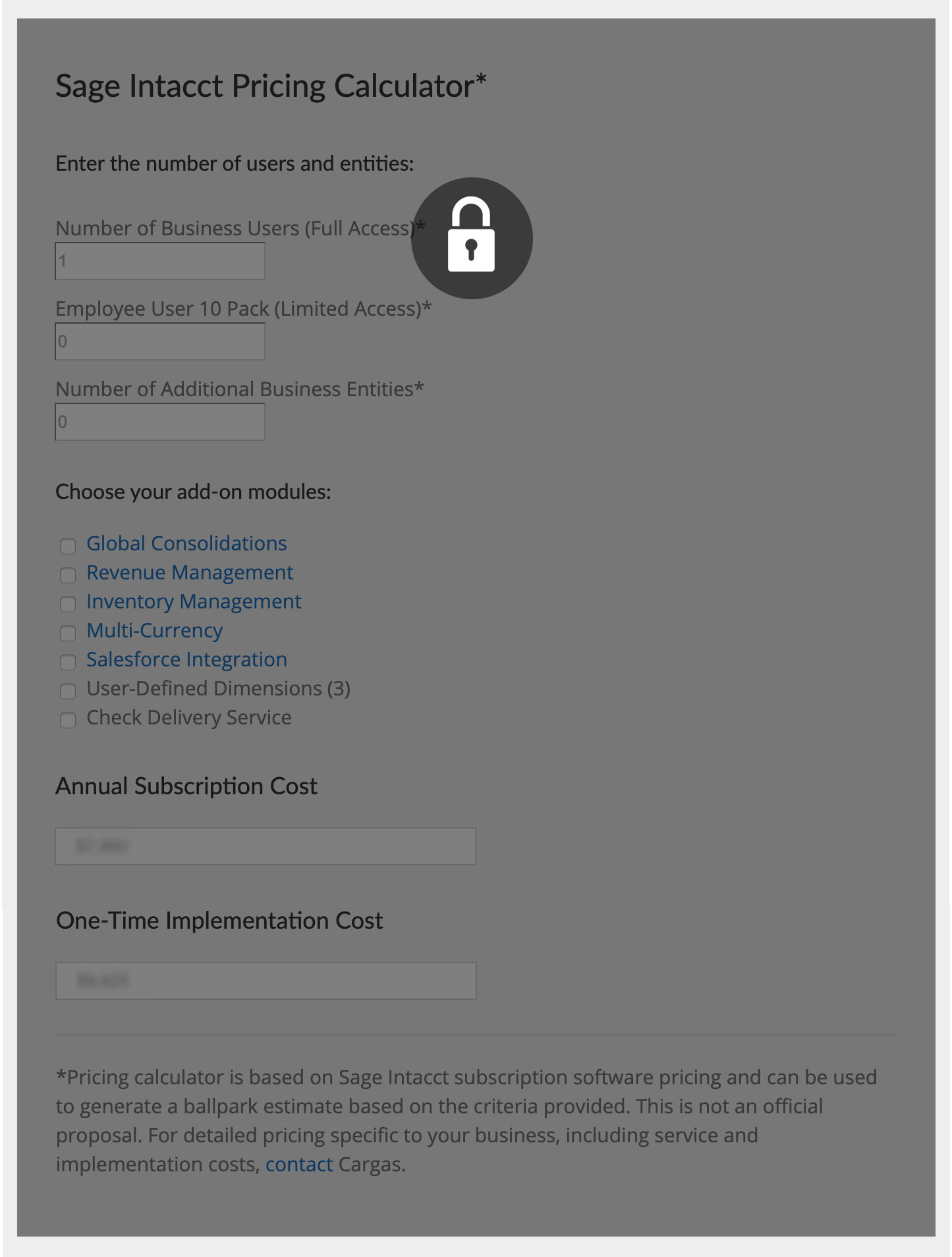 sage-intacct-pricing-lock | Cargas